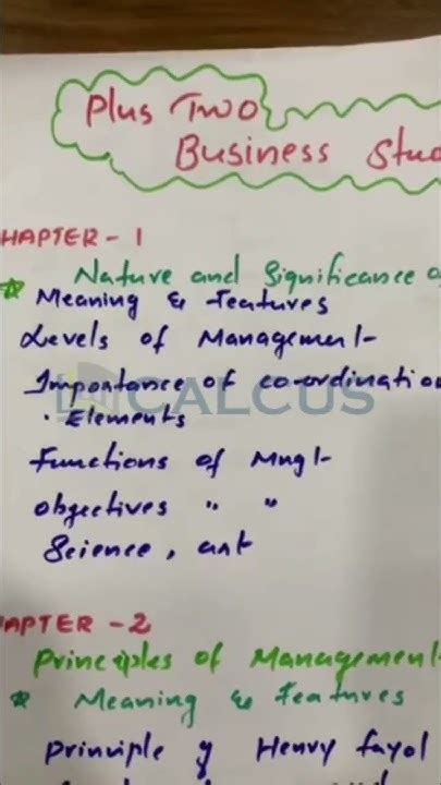 Plus Two Business Studies Chapter 1 Nature And Significance Of