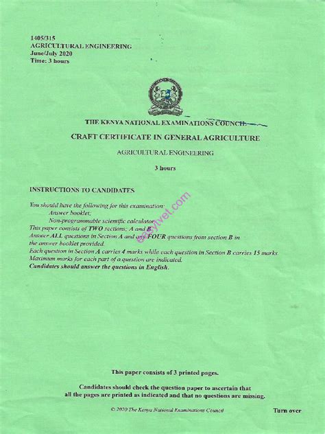Knec Agriculture Pdf