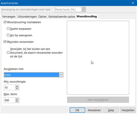 Opties Voor Autocorrectie Apache Openoffice Wiki