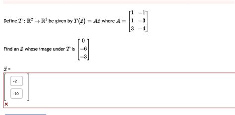solved define t r2→r3 be given by t x ax where