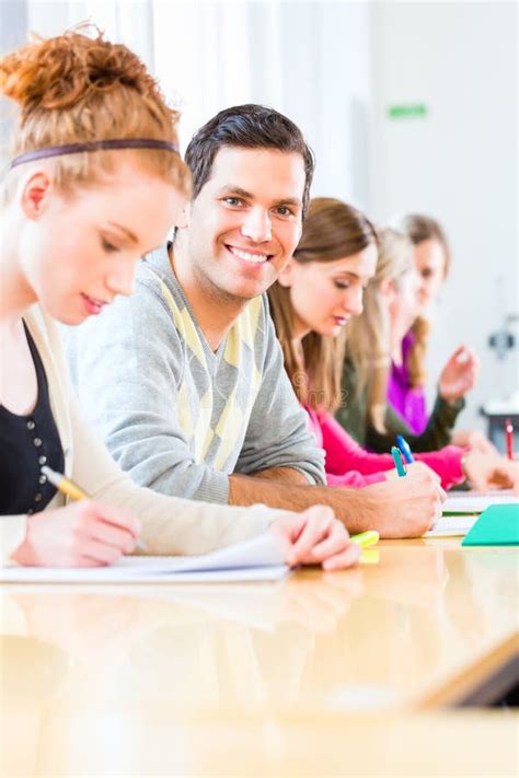 College Students Writing Test Or Exam Stock Image Image Of Students