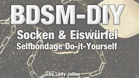 Bdsm Diy Exciting Selfbondage With Socks And Ice Cubes German Brunette