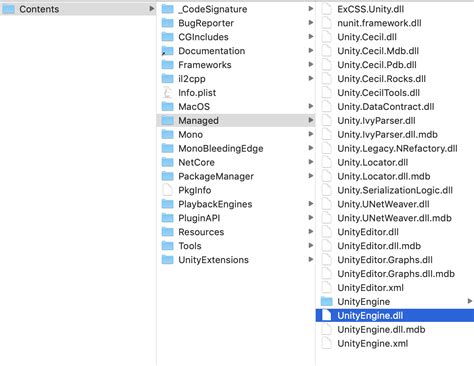 Mac 端 查找UnityEngine dll和UnityEngine UI dll 不够自律的人 博客园