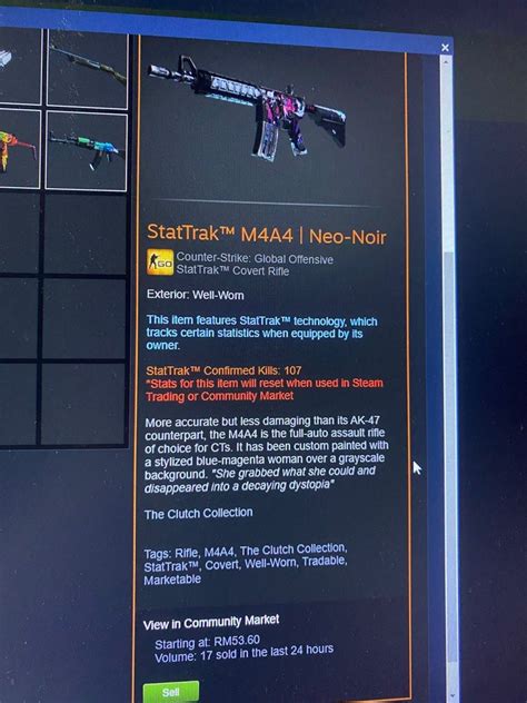 CSGO Skin M A Neo Noir Stattrak Video Gaming Video Games Others On Carousell