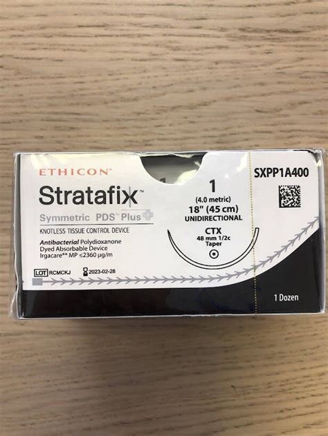 New Ethicon Sxpp1a400 Stratafix Symmetric Pds Plus 1 4 0 Metric 12 Box Disposables