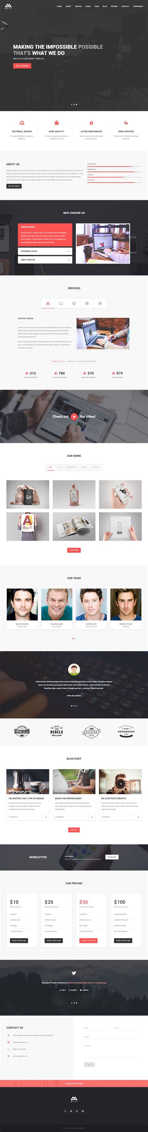 matx is premium responsive parallax multipurpose html5 template