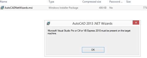 Installing Autocad Net Wizard Failed Net Objectarx Vba