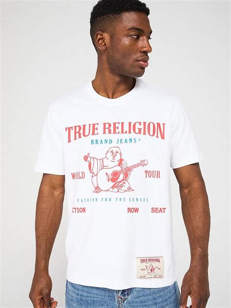 True Religion Short Sleeve Graphic T Shirt White Very