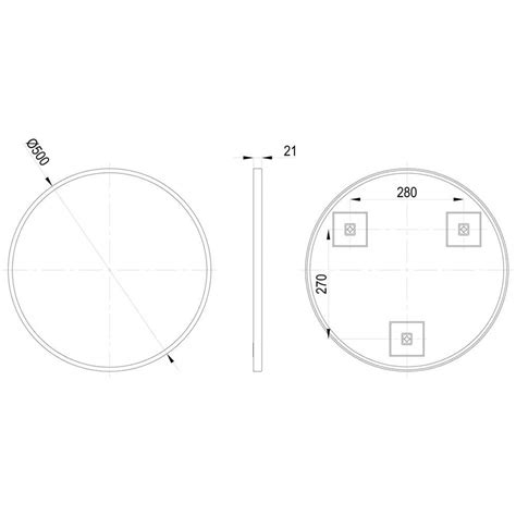 Kaiya 500mm Round Mirror Brushed Brass Rdbs106259