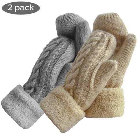 Loritta 2pcs Warm Lined Winter Gloves For Women Cozy And Thick