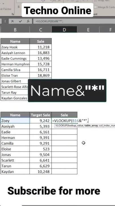 Fuzzy Match With Vlookup Save Your Manual Efforts Excel Exceltips