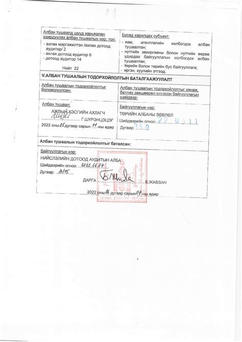 Аудит хяналт шалгалтын хэлтэс Нийслэлийн Дотоод Аудитын Газар