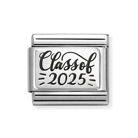 nomination composable classic plates oxidized silvershine class of 2025