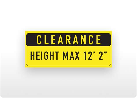 Clearance Max Height Decal Rowland Emergency
