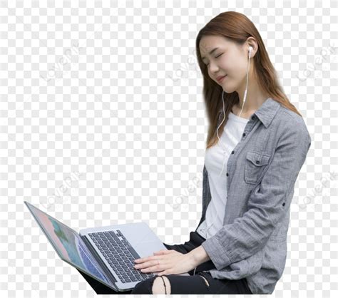 잔디 위에 남녀 학생의 학습 Png 일러스트 무료 다운로드 Lovepik