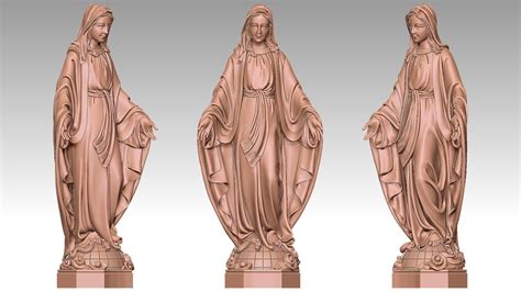 Virgin Mary Of Grace 3d Model 3d Printable Cgtrader