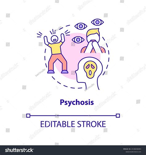 Psychosis Concept Icon Teenager Mental Disorder Stock Vector Royalty