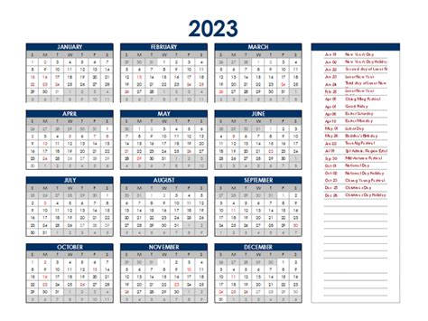 2023 Hong Kong Annual Calendar With Holidays Free Printable Templates