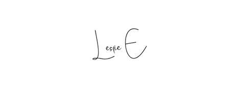75 Leslie E Name Signature Style Ideas Excellent Autograph