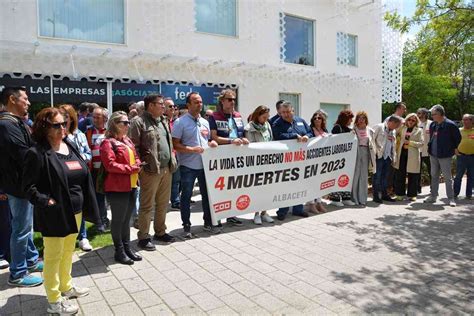 Protesta De UGT Y CCOO En Albacete Por Fallos En La Seguridad En Los Lugares De Trabajo