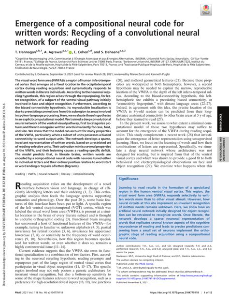 Pnas2104779118 Pdf Visual Cortex Artificial Neural Network