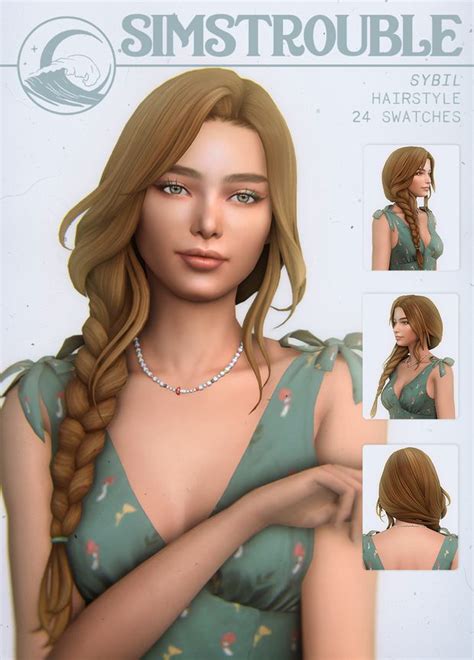 Sybil Hairstyle By Simstrouble Simstrouble Sims Hair Sims Sims 4