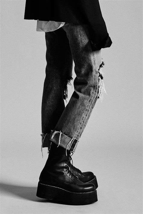 Double Stack Boot Black R13 Combat Boots Grunge Look Tokyo