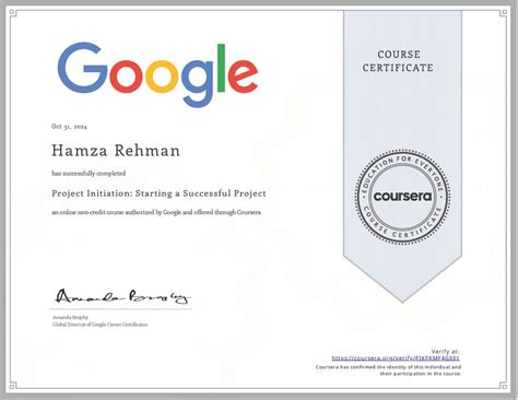 Hamza Rehman Pt On Linkedin Completing The Project Initiation Course