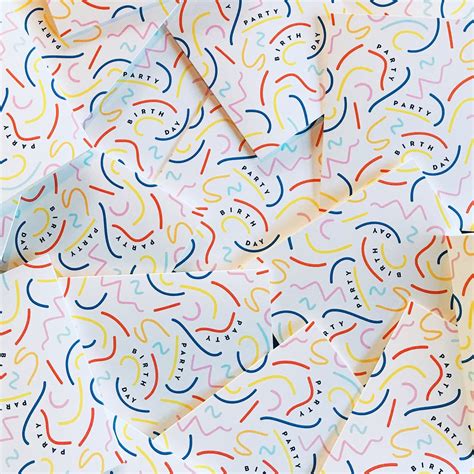 Card Squiggle Party Party Paper Plane