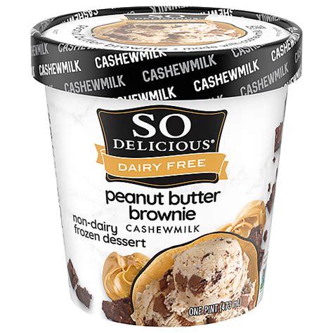 So Delicious Dairy Free Frozen Dessert Non Dairy Peanut Butter