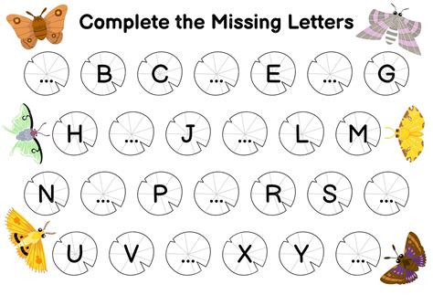 Premium Vector Education Game For Complete The Missing Letters With