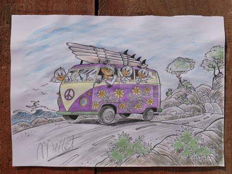 Hippie Van Drawing At PaintingValley Explore Collection Of Hippie Van Drawing