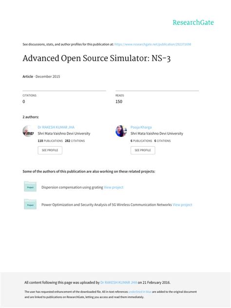 Advanced Open Source Simulator Ns 3 Download Free Pdf Computer