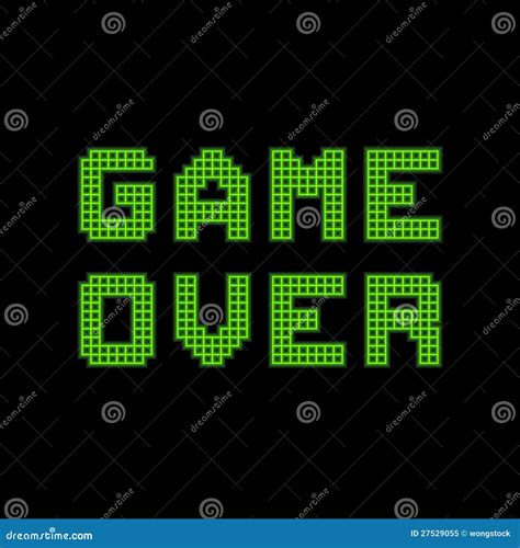 Pixel Game Over Message Stock Vector Illustration Of Gameover 27529055