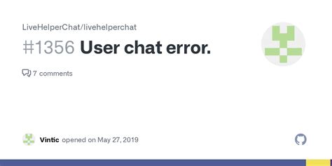 User Chat Error · Issue 1356 · Livehelperchatlivehelperchat · Github