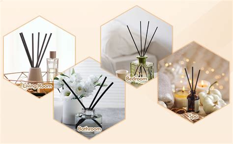 Tlifos 120 Pcs Reed Diffuser Sticks 787 Inch Black Fibre