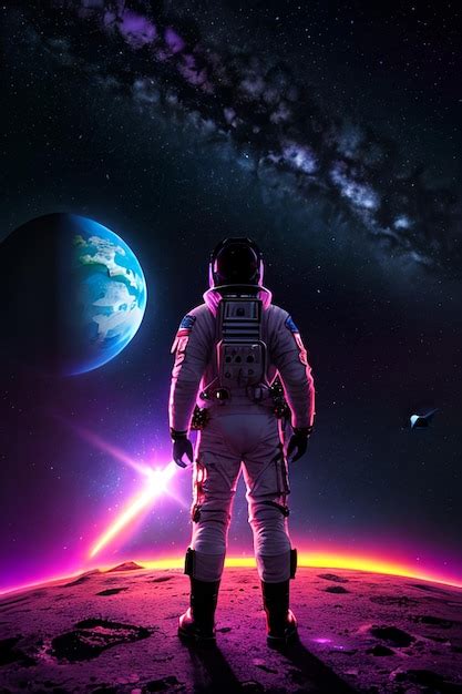 premium ai image astronaut in outer space neural network
