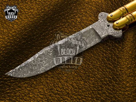 Db 03 Damascus Balisong Butterfly Knife Filipino Butterfly Batanga Knife