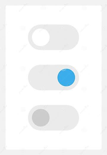toggle switch ui elements kit stock vector illustration of page