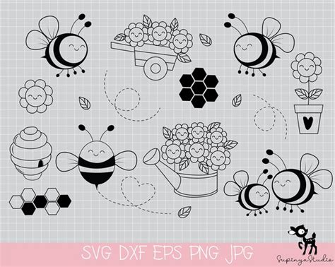 Bee Love Honey Bee Svg Honeycomb Svg Flowerbee Happypng Etsy