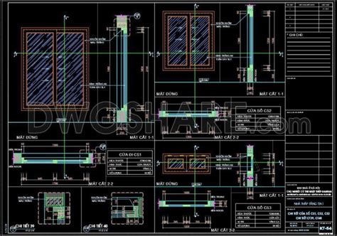 461 Detailed AutoCAD Drawings Of Doors Windows For Download