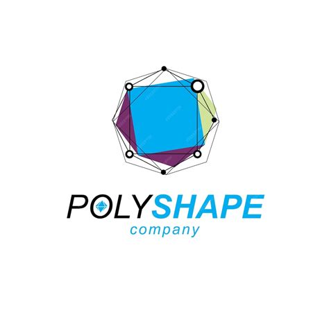 Premium Vector Innovation Technologies Emblem Abstract Vector 3d Geometric Low Poly Object