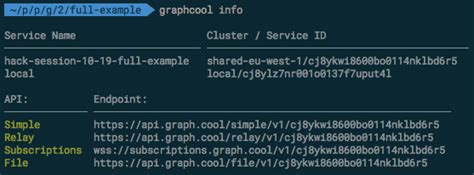 Improve Graphcool Info Output · Issue 306 · Graphcoolgraphcool Framework · Github