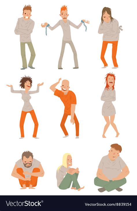 Mad Crazy People Royalty Free Vector Image Vectorstock
