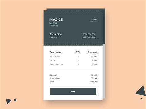 Invoice UI Design Daily UI By Kristers Linde On Dribbble