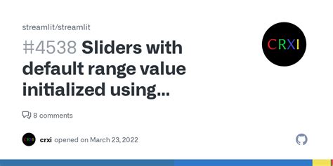 sliders with default range value initialized using sessionstate