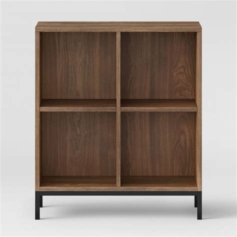 34 Loring 4 Cube Bookcase Walnut Threshold™ Cube Bookcase