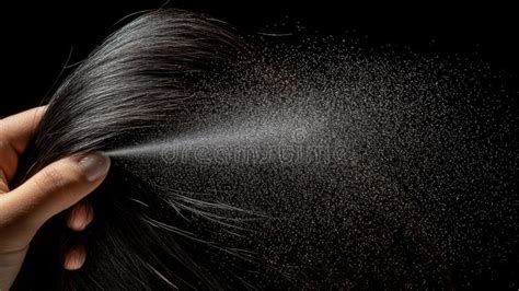 The Image Shows A Hand Up Close Clutching A White Hair Spray Bottle