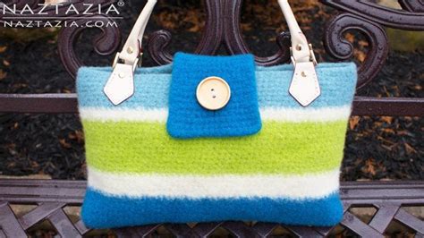 Crochet Felted Handbag Using The Fulling Process Bags Bag Pattern Felted Handbags