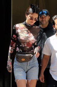 Kendall Jenner Wearing A See Thru Top While Out In NYC